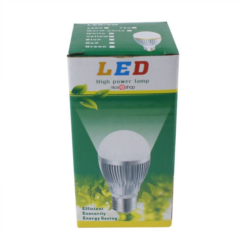 E27 3w 12v High Power White LED Bulb