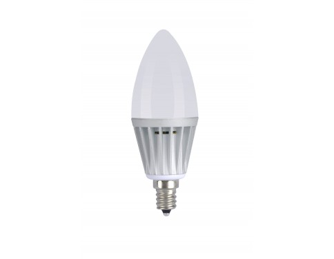 6-Pack Daylight 5W LED Candle Bulb, Torpedo Shape, LED Candelabra Light ...