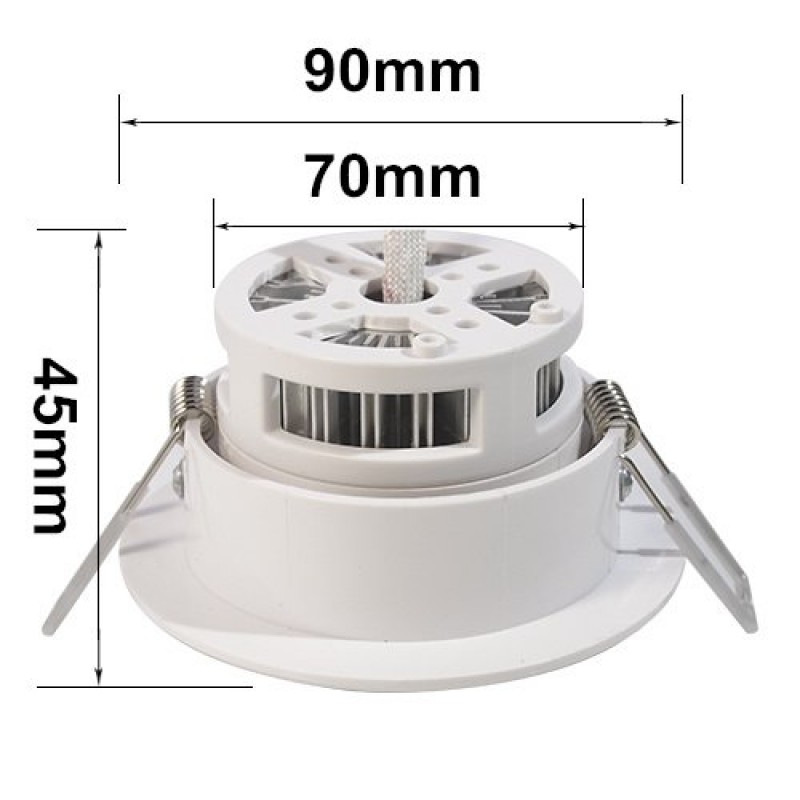110-240V AC 3 Watt High Power Decorative Recessed LED Ceiling Light ...