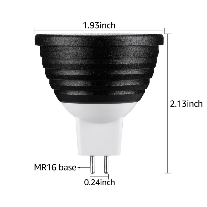3-in-1 RGB Multi Color LED MR16 Spotlight Kit, 45° Beam Angle MR16 Bulb ...
